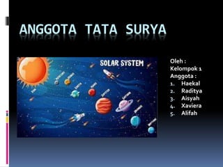 Presentasi Anggota Tata Surya SMP kelas 7 Semester 2pptx | PPTX
