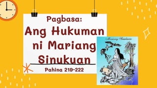 ANG HUKUMAN NI MARIANG SINUKWAN-Q3.pptx
