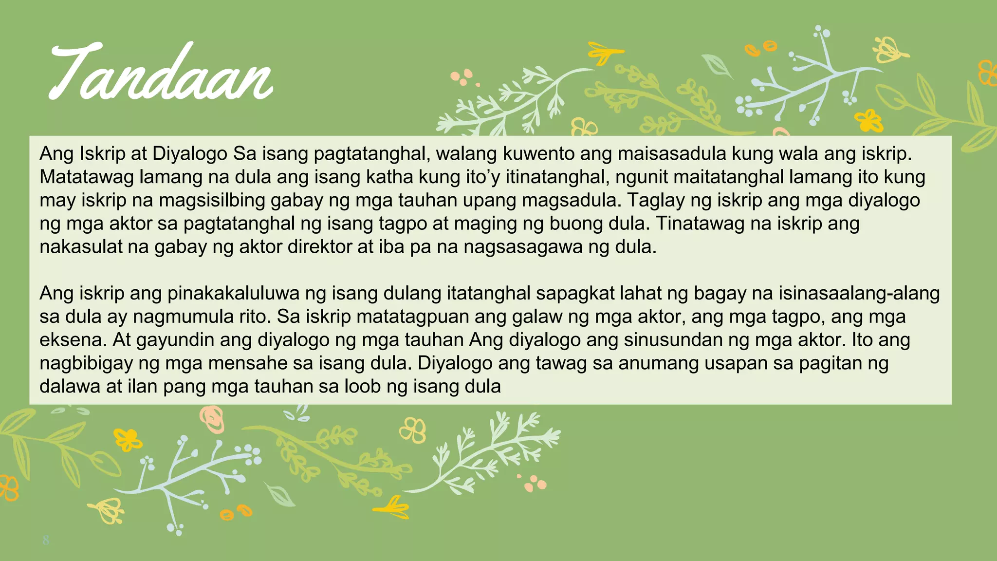 Ang Huling Bahagi ng Ibong Adarna- Pagsulat ng Iskrip | PPTX