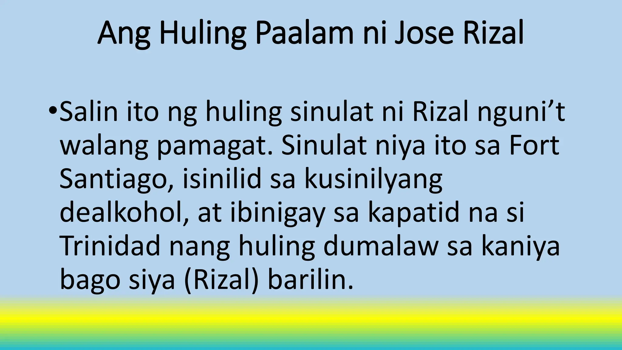 Ang Huling Paalam ni Jose Rizal material for chorale reading | PPTX