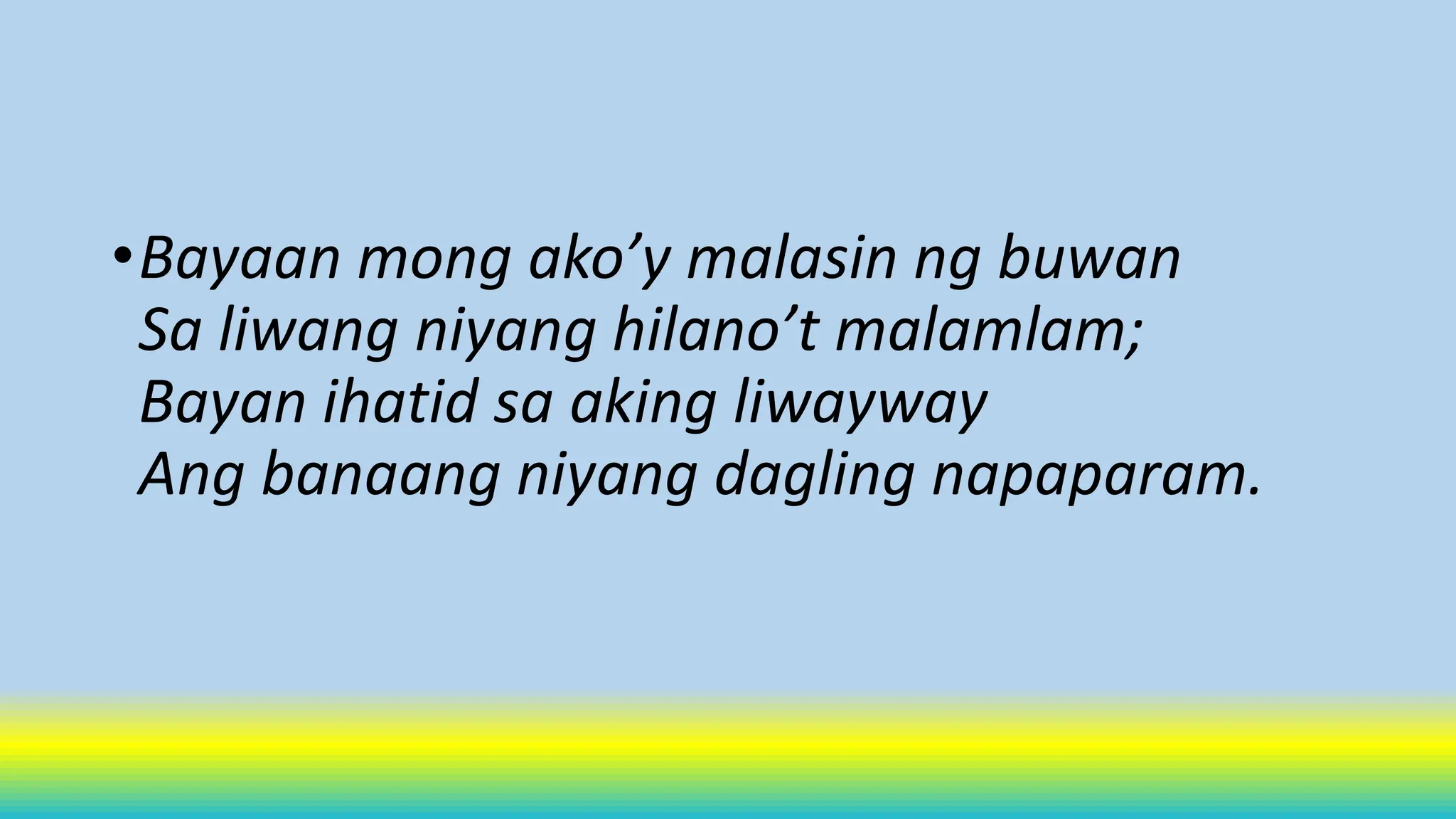 Ang Huling Paalam ni Jose Rizal material for chorale reading | PPTX