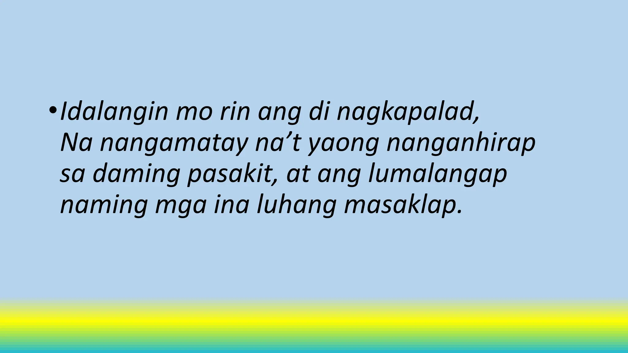 Ang Huling Paalam ni Jose Rizal material for chorale reading | PPTX