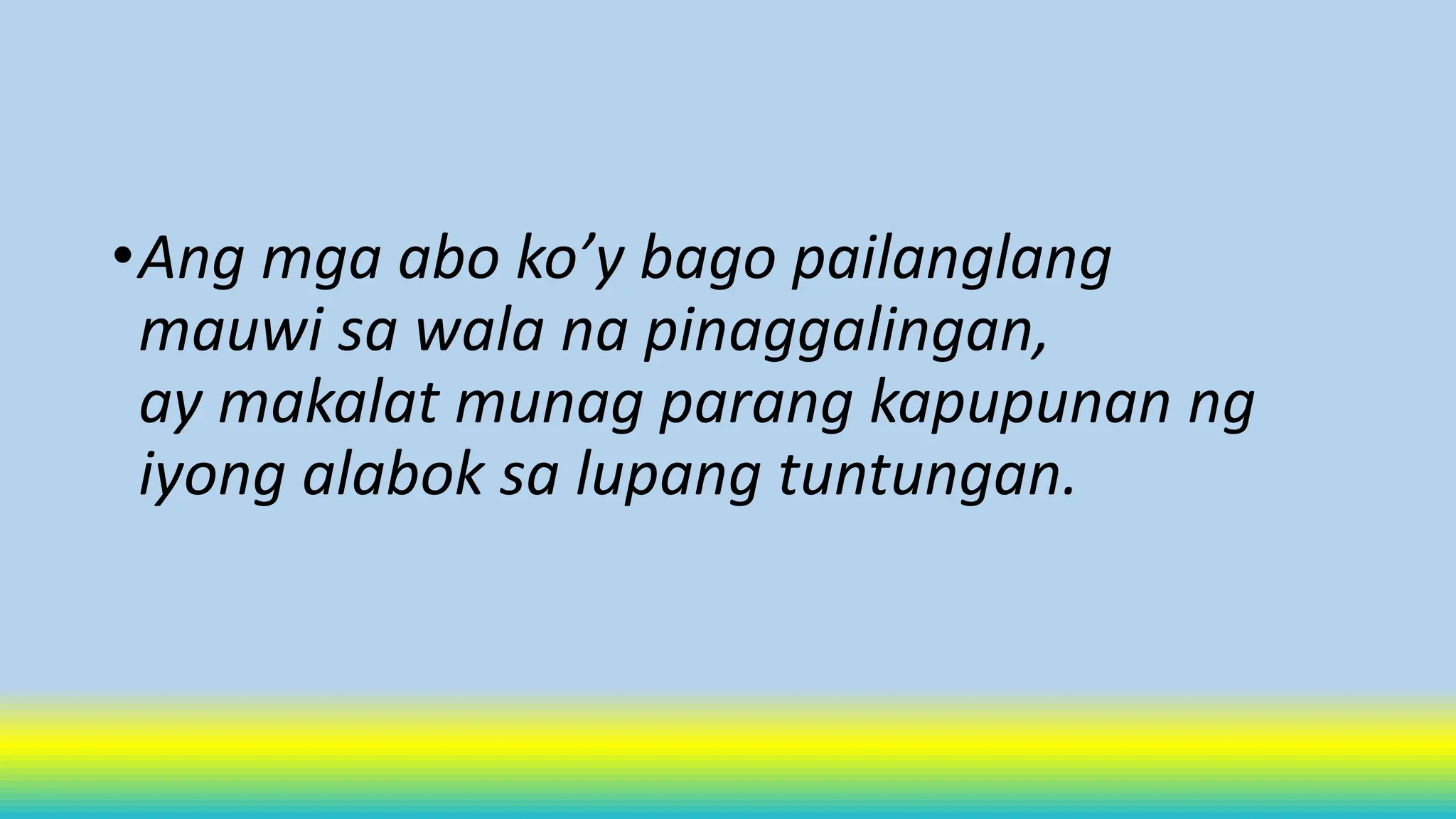 Ang Huling Paalam ni Jose Rizal material for chorale reading | PPTX