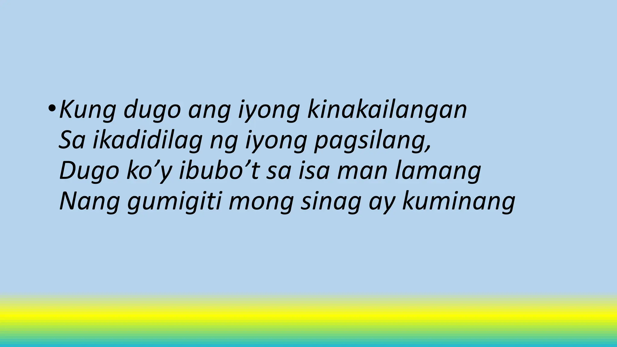 Ang Huling Paalam ni Jose Rizal material for chorale reading | PPTX