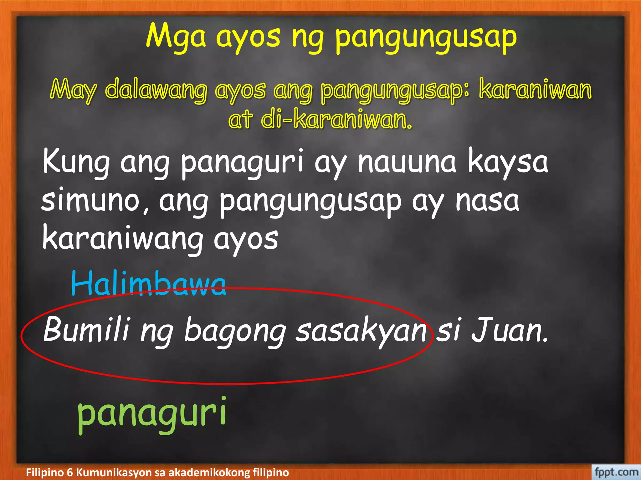 Ang ibat ibang-uri_ng_pangungusap | PPTX