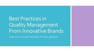 [TAQfull Meetup] Angie Jones + Expert Panel: Best Practices in Quality ...