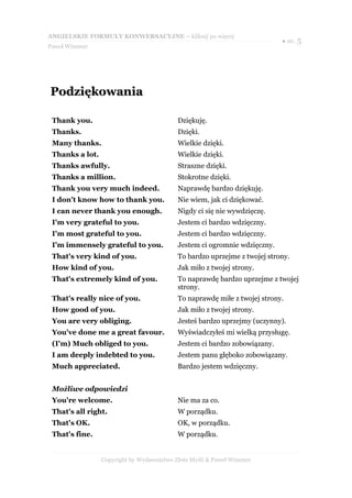 Angielskie formuły konwersacyjne Paweł Wimmer | PDF