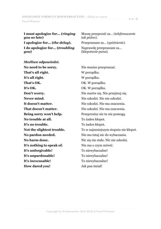 Angielskie formuły konwersacyjne Paweł Wimmer | PDF