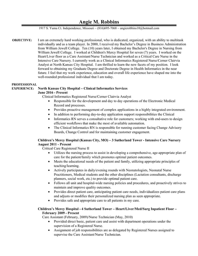 Angie M. Robbins - Resume' | PDF