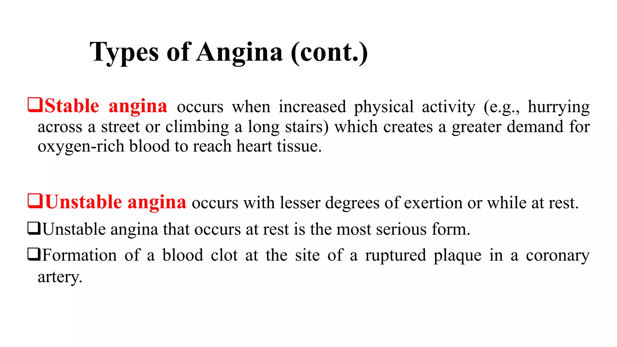 Pathophysiology of angina and atheroslerosis | PPTX
