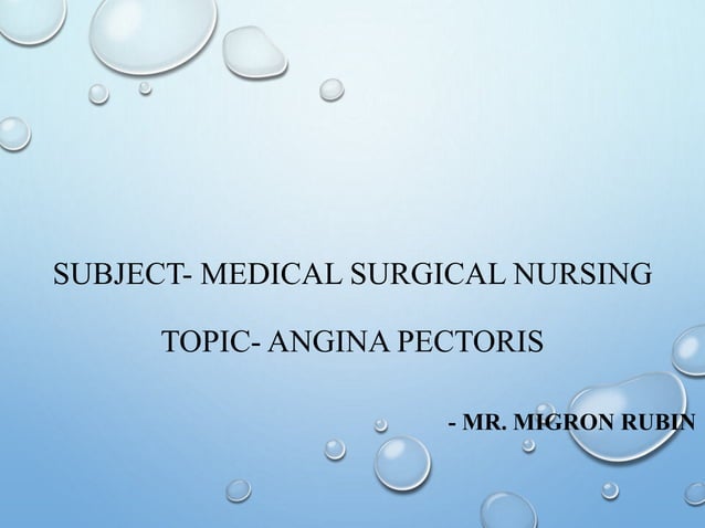 Angina | PPTX | Heart and Cardiovascular Diseases | Diseases and Conditions