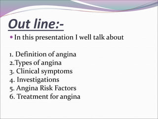 angina.ppt | Heart and Cardiovascular Diseases | Diseases and Conditions