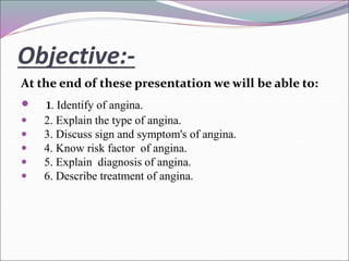 angina.ppt | Heart and Cardiovascular Diseases | Diseases and Conditions