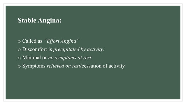 angina.pptx | Heart and Cardiovascular Diseases | Diseases and Conditions