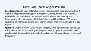Prescribing for Angina Pectoris: A Guide for MBBS Students | PPTX