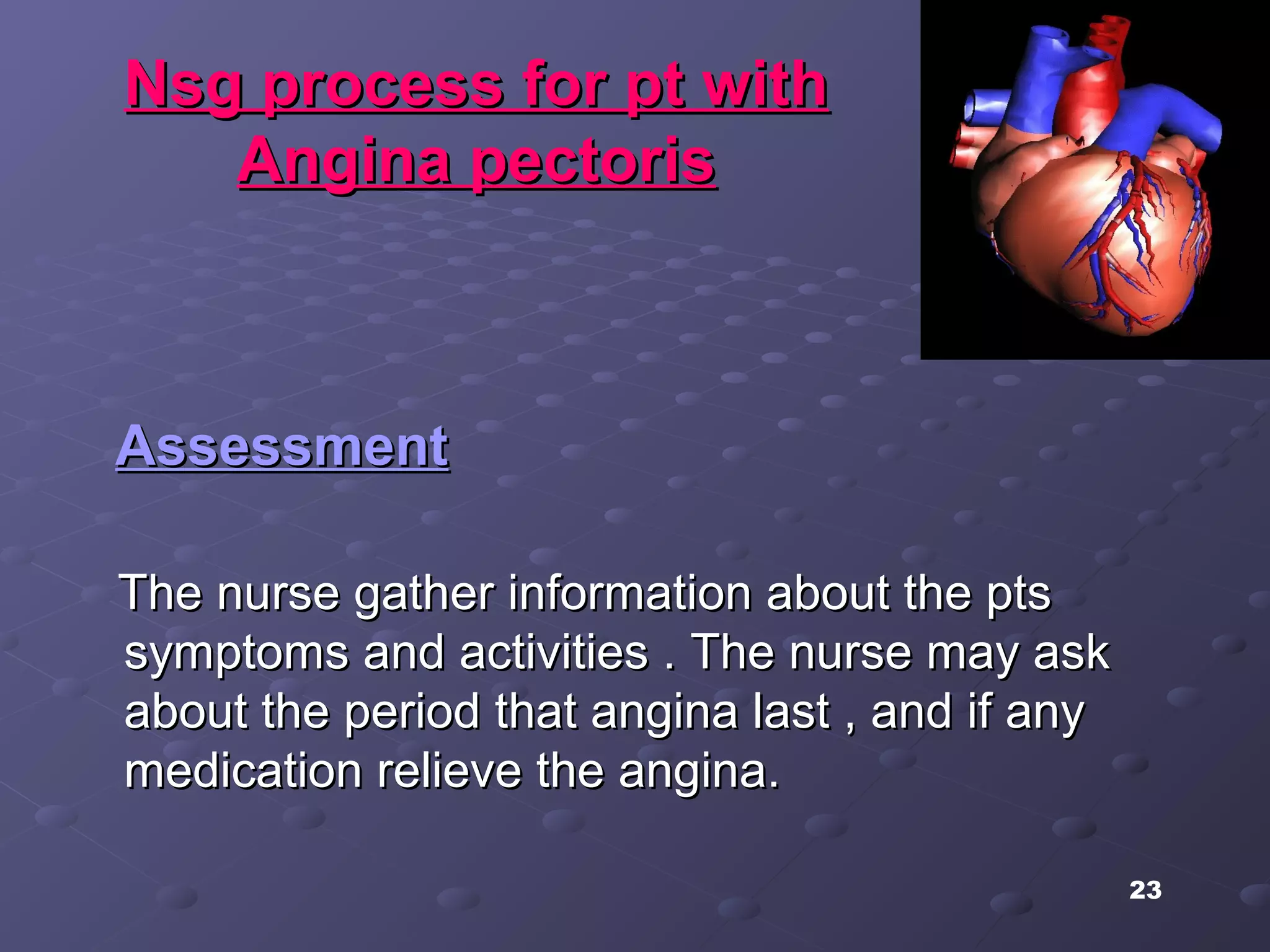 Angina pectoris | PPT