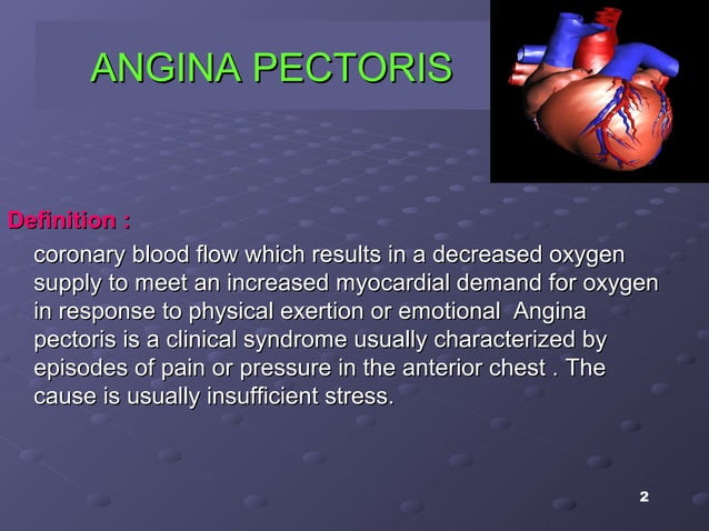 Angina pectoris | PPT