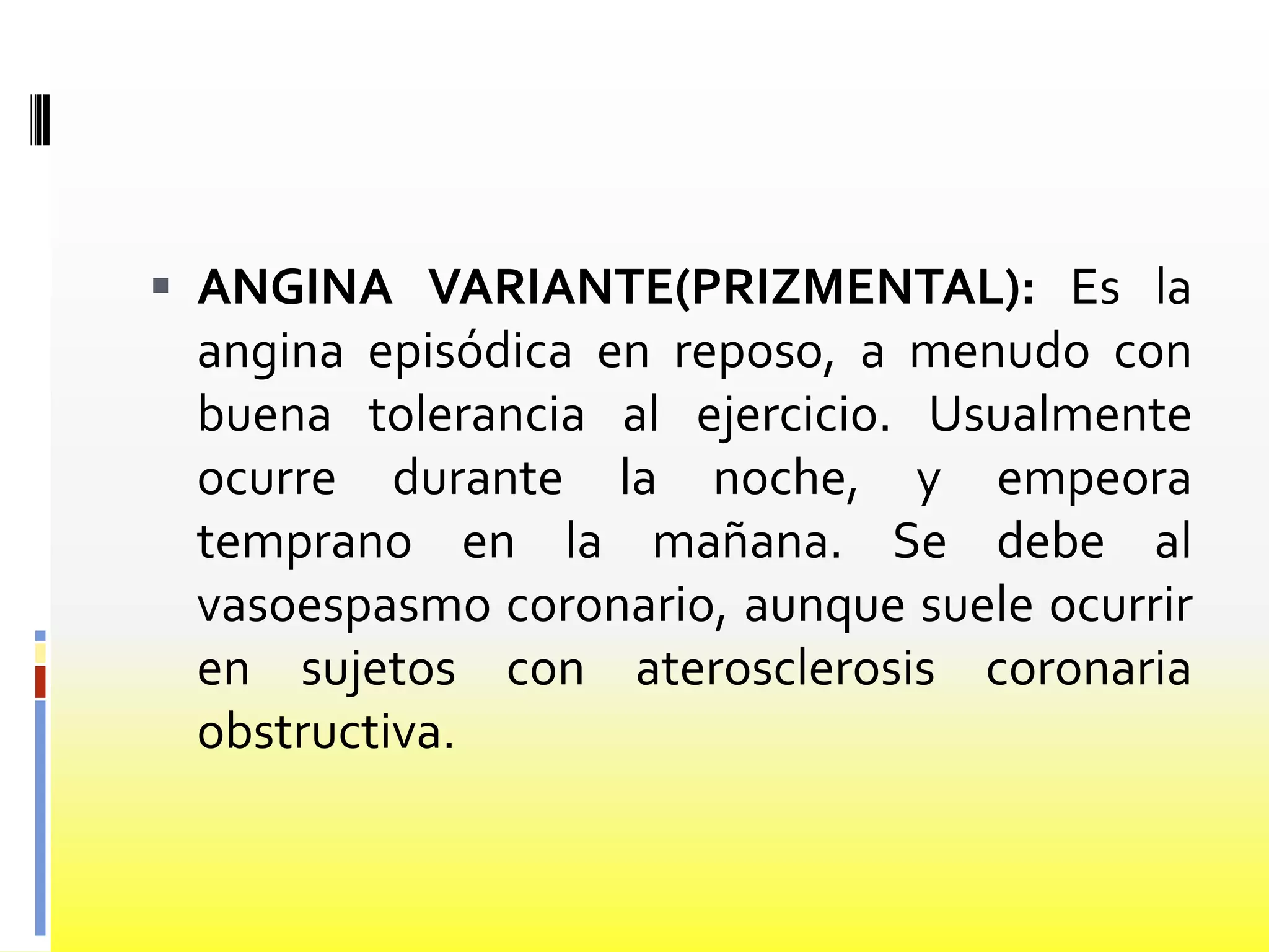 Angina de pecho | PPTX