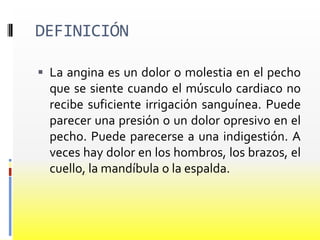 Angina de pecho | PPTX