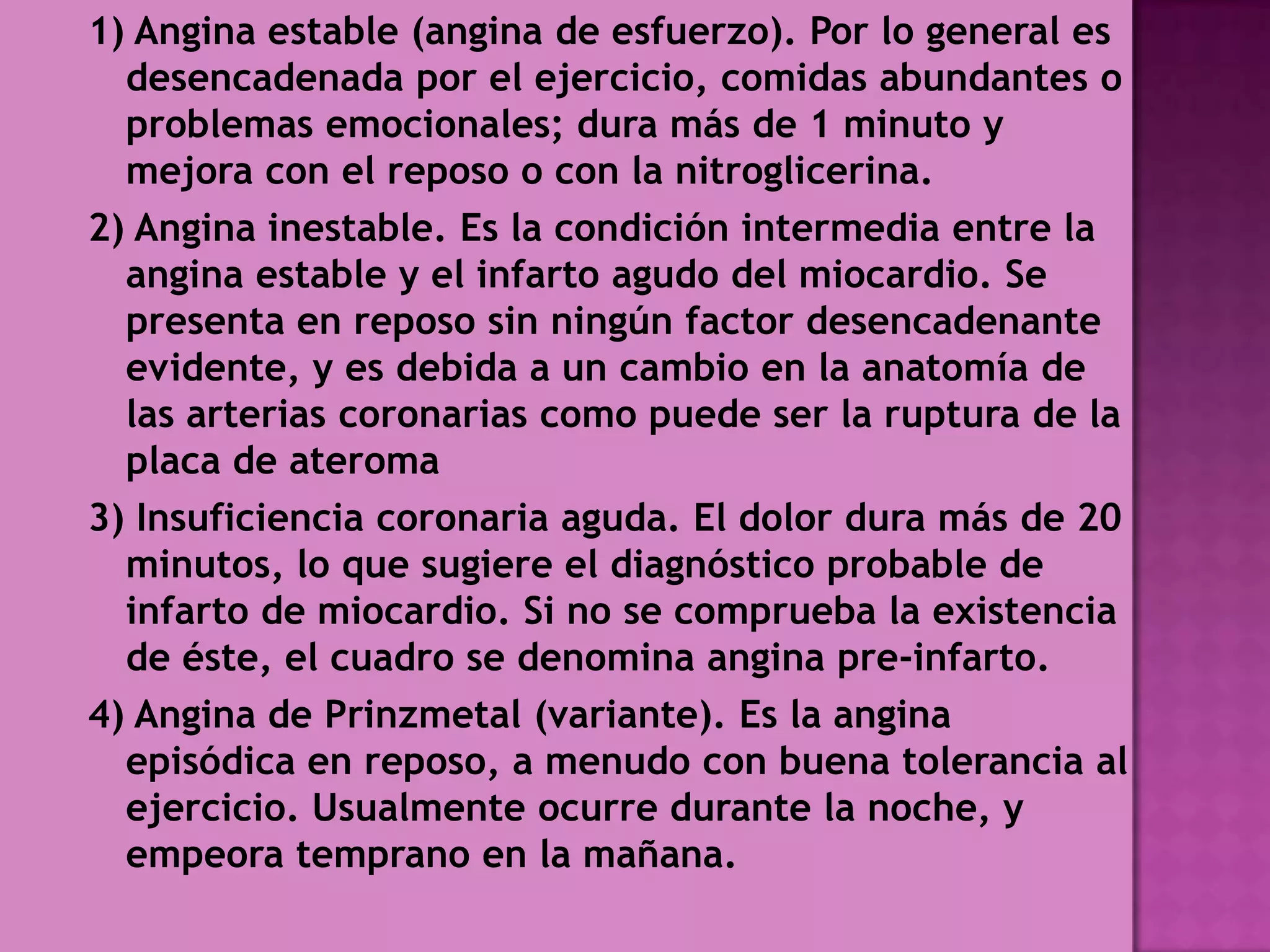 Angina de pecho | PPTX