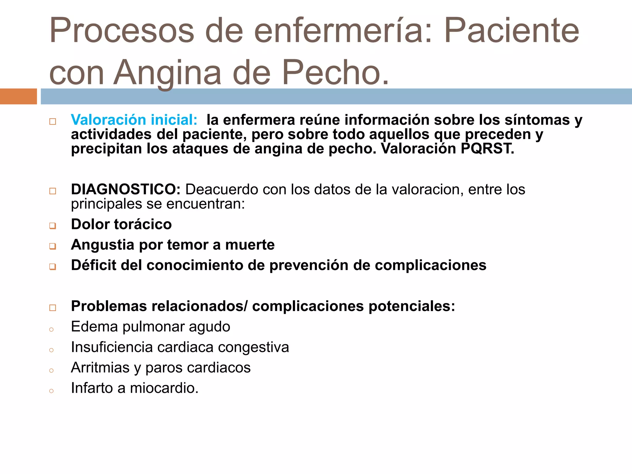 Angina de pecho | PPTX