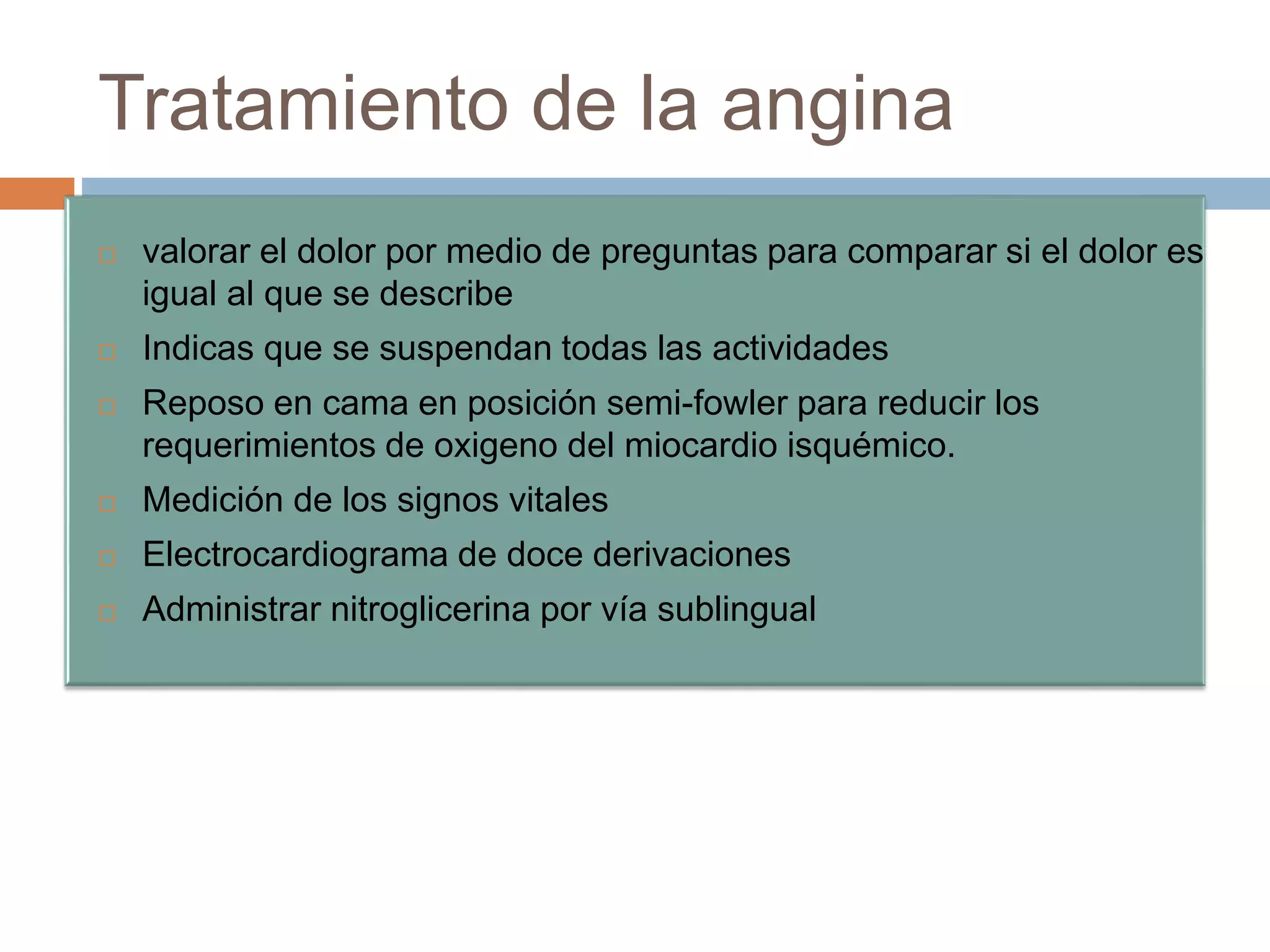 Angina de pecho | PPTX
