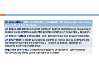 Angina de pecho | PPTX