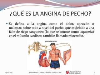 Angina de pecho info | PPTX