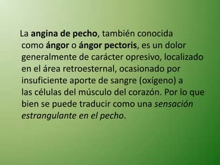 Angina de pecho i | PPTX