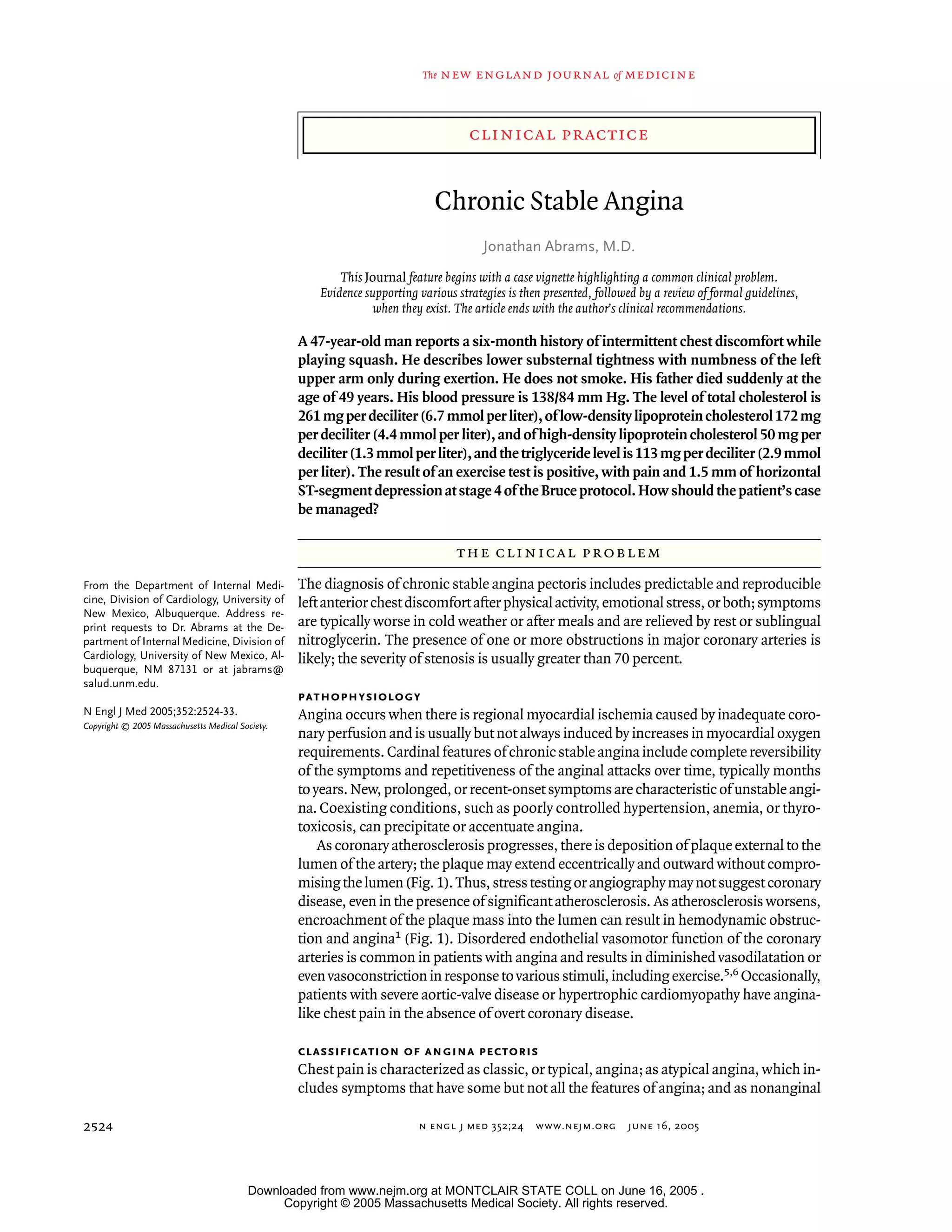 Angina estable | PDF