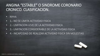 angina estable e inestable definicion y clasificacion | PPTX