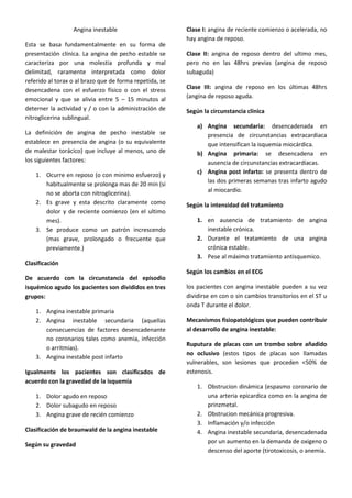 Angina inestable | DOCX