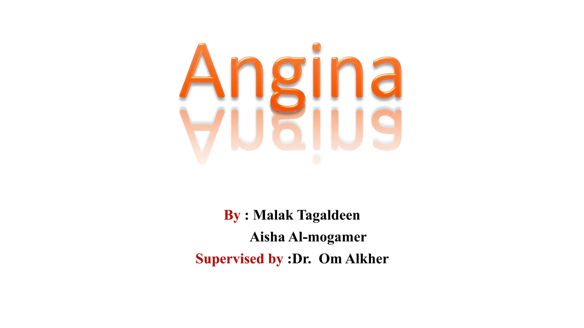 angina M & A. Medical surgical nursing . | PPTX