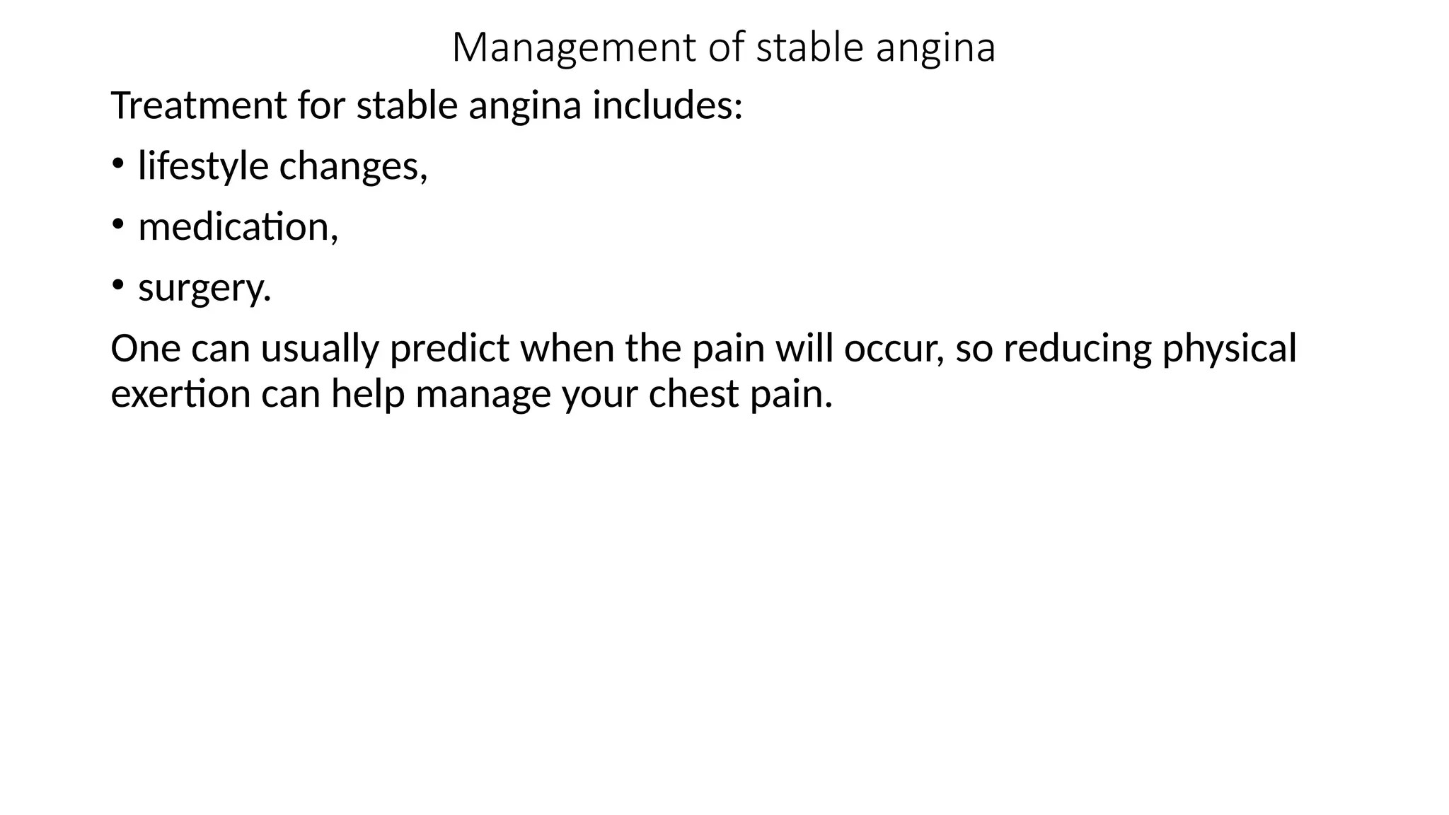 Angina main and its pharmacotherapy, mechanism of action. | PPT