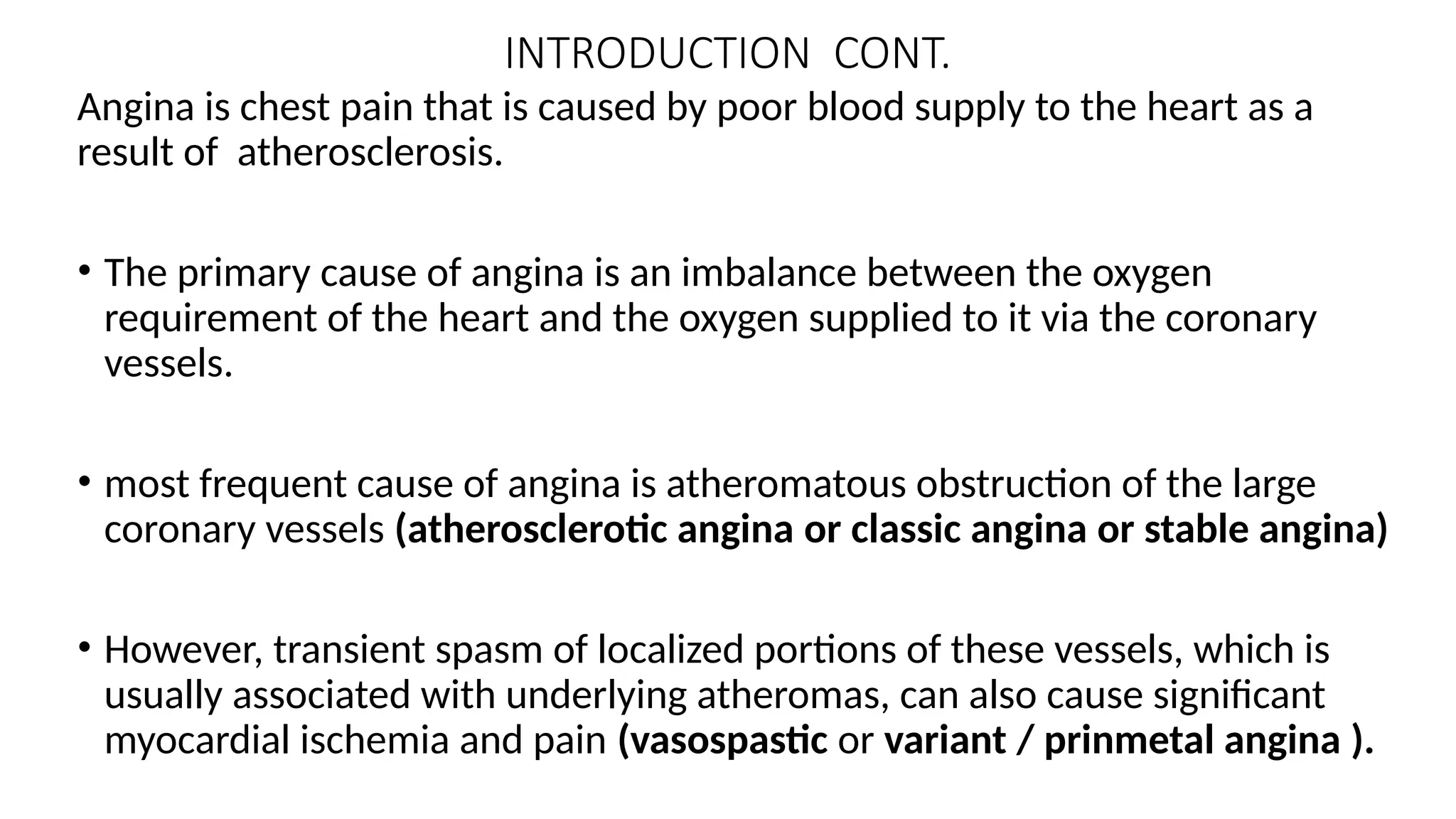Angina main and its pharmacotherapy, mechanism of action. | PPT