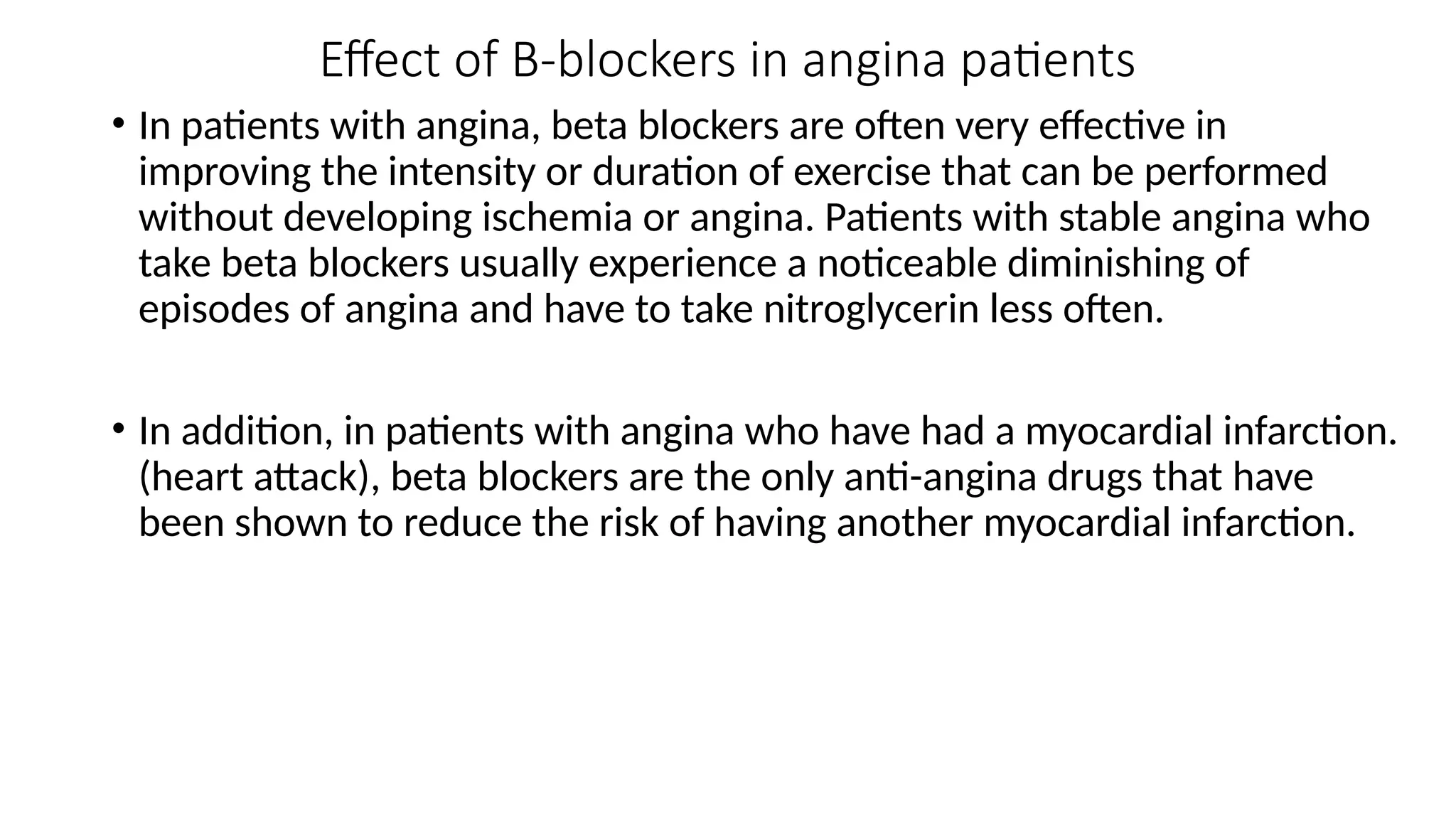 Angina main and its pharmacotherapy, mechanism of action. | PPT