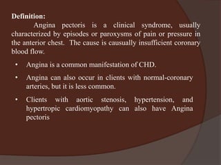 Angina pectoris | PPT