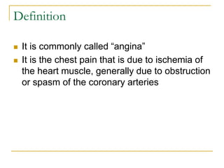 Angina pectoris | PPT