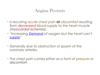 Angina pectoris | PPT