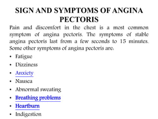 Angina pectoris : causes, symptoms, diagnosis and treatment | PPTX