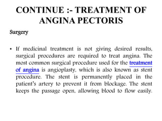 Angina pectoris : causes, symptoms, diagnosis and treatment | PPTX