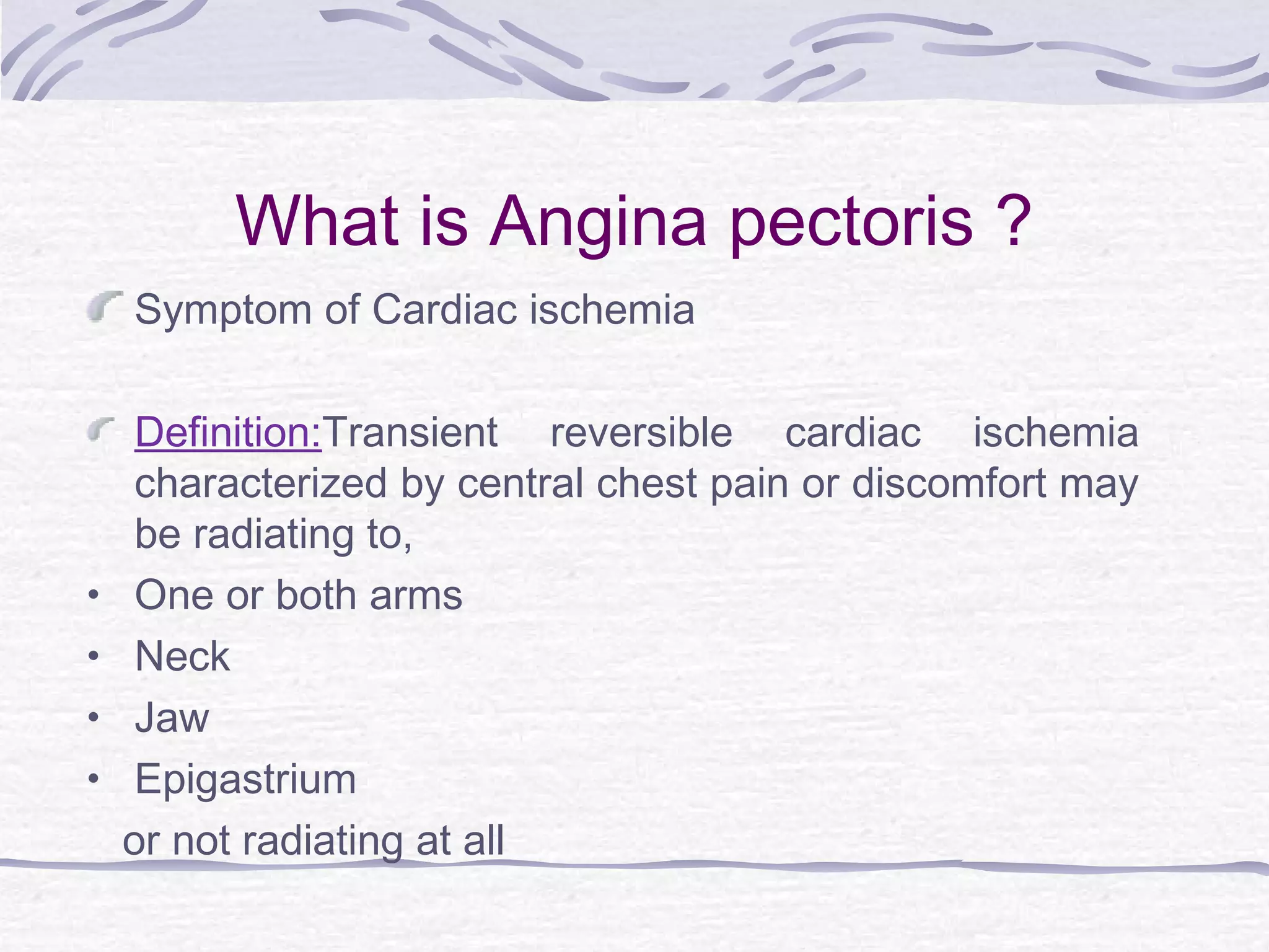 Angina pectoris | PPT