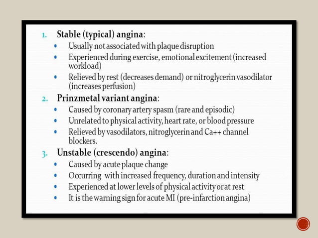 Angina pectoris | PPT