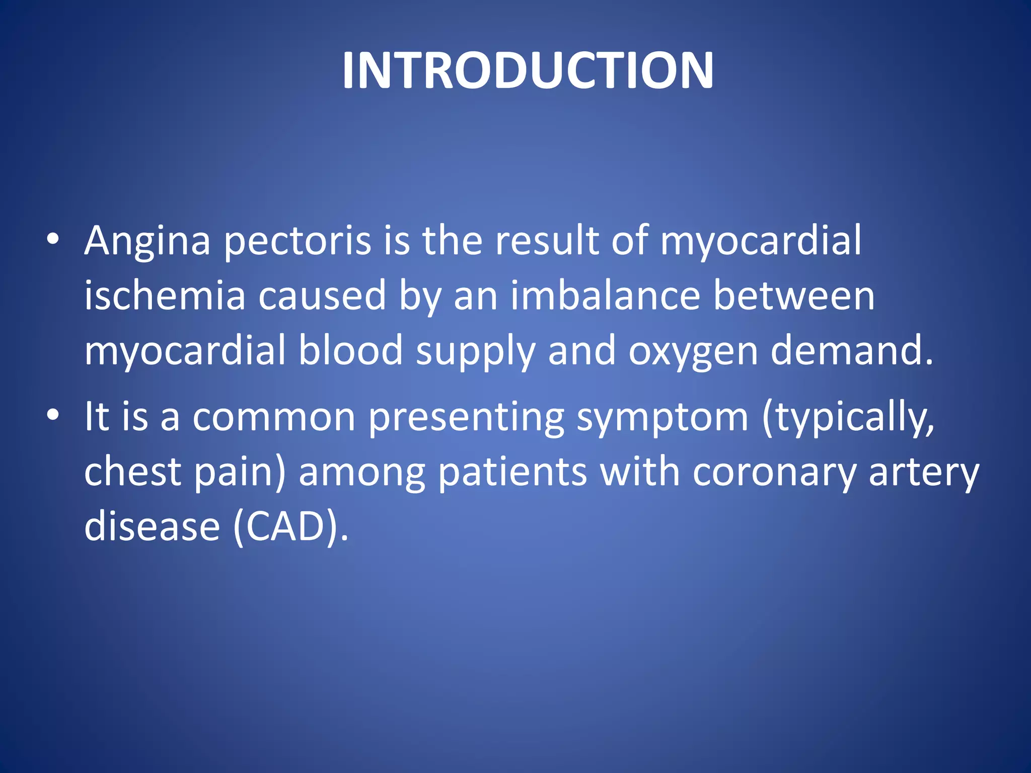 Angina pectoris presentation | PPTX