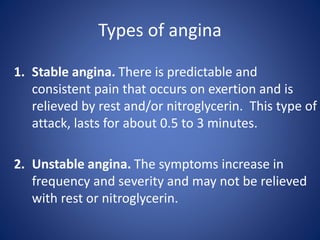 Angina pectoris presentation | PPTX