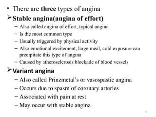 Angina Pectoris by pharmacology lecturers | PPT