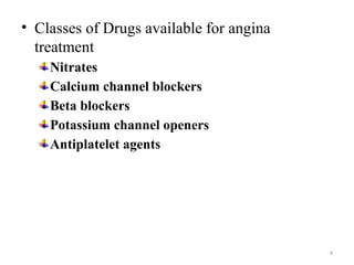 Angina Pectoris by pharmacology lecturers | PPT