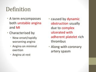 acute coronary syndrome (MI) | PPTX