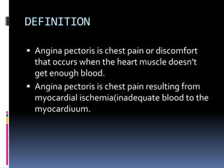 Angina pectoris ppt gnm 2 year | PPT