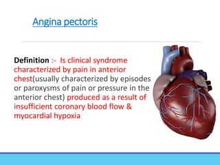 angina pectoris,seminar.pptx............ | PPTX | Heart and ...
